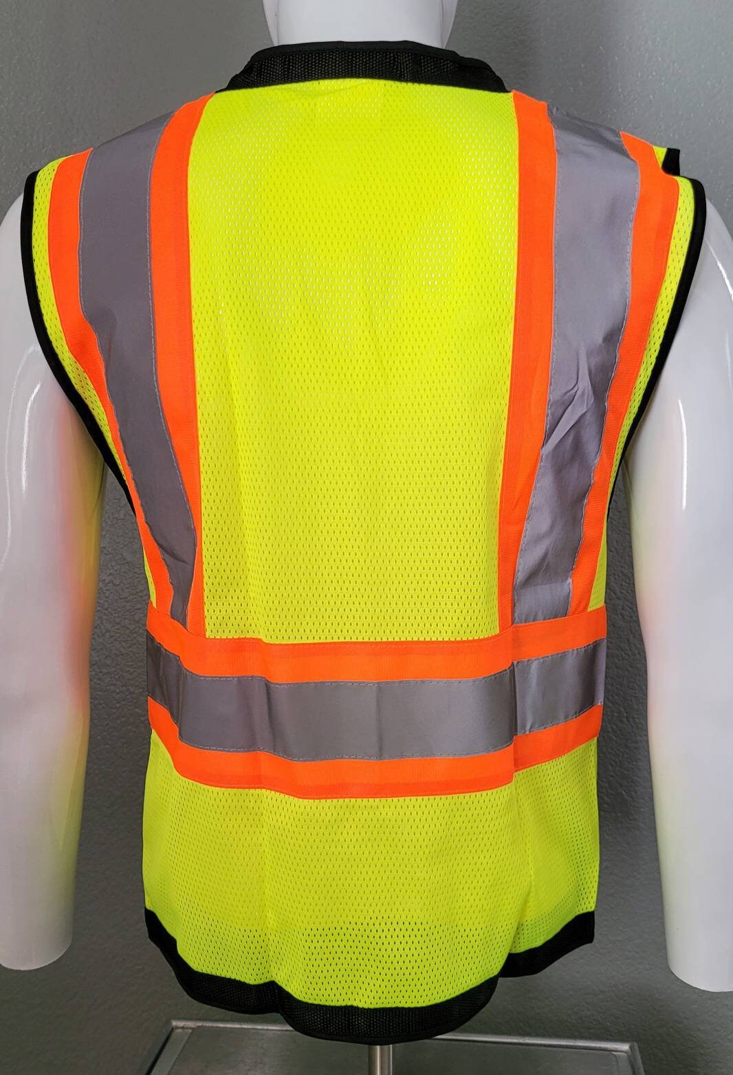Tricolor Yellow Safety Vest - Etsy