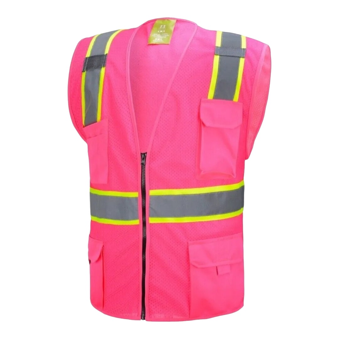 Pink Safety Vest With Front and Back Logos - Etsy