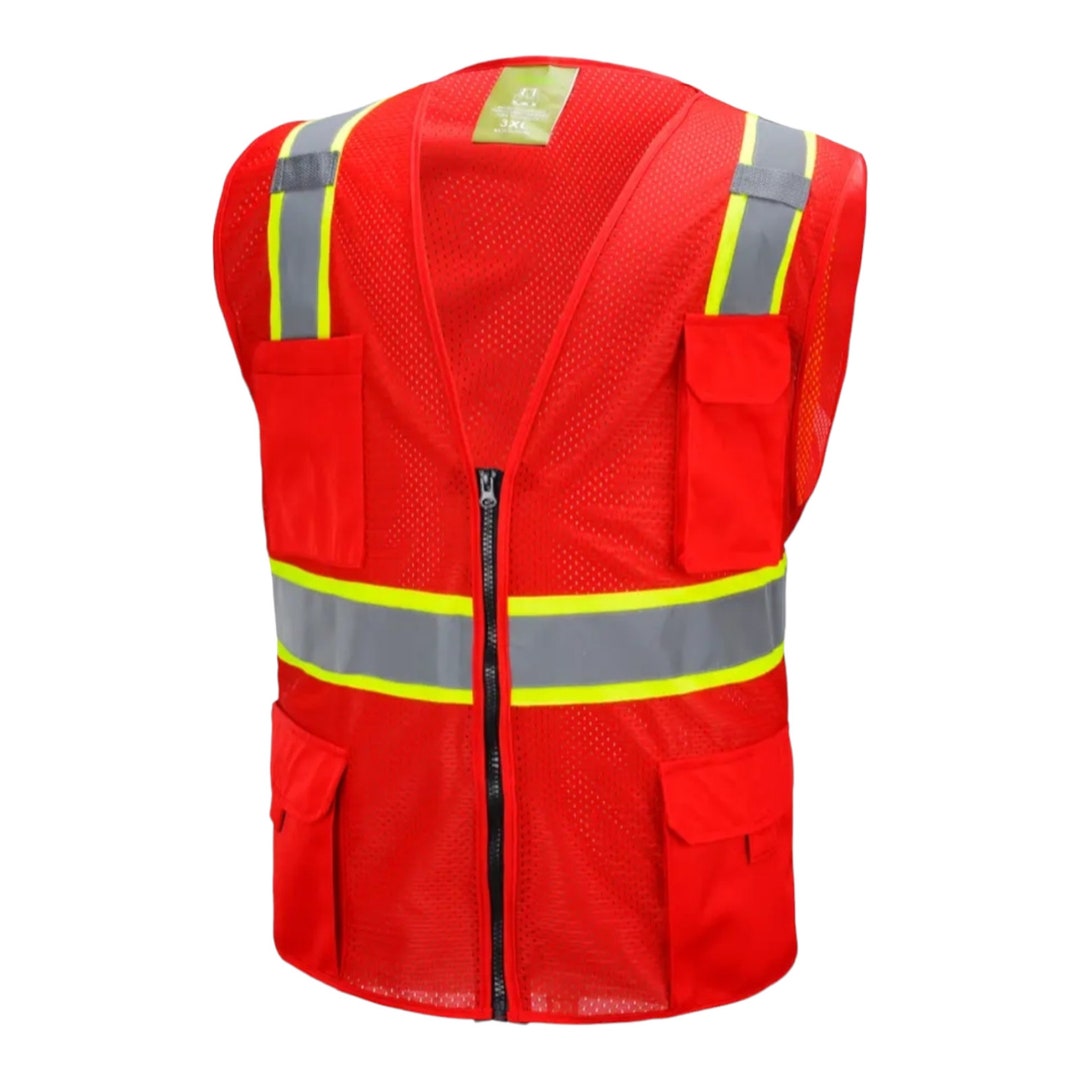 Class 2 Red Safety Vest - Etsy