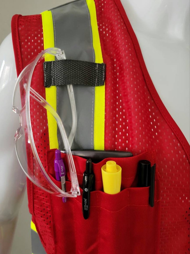 Class 2 Red Safety Vest - Etsy