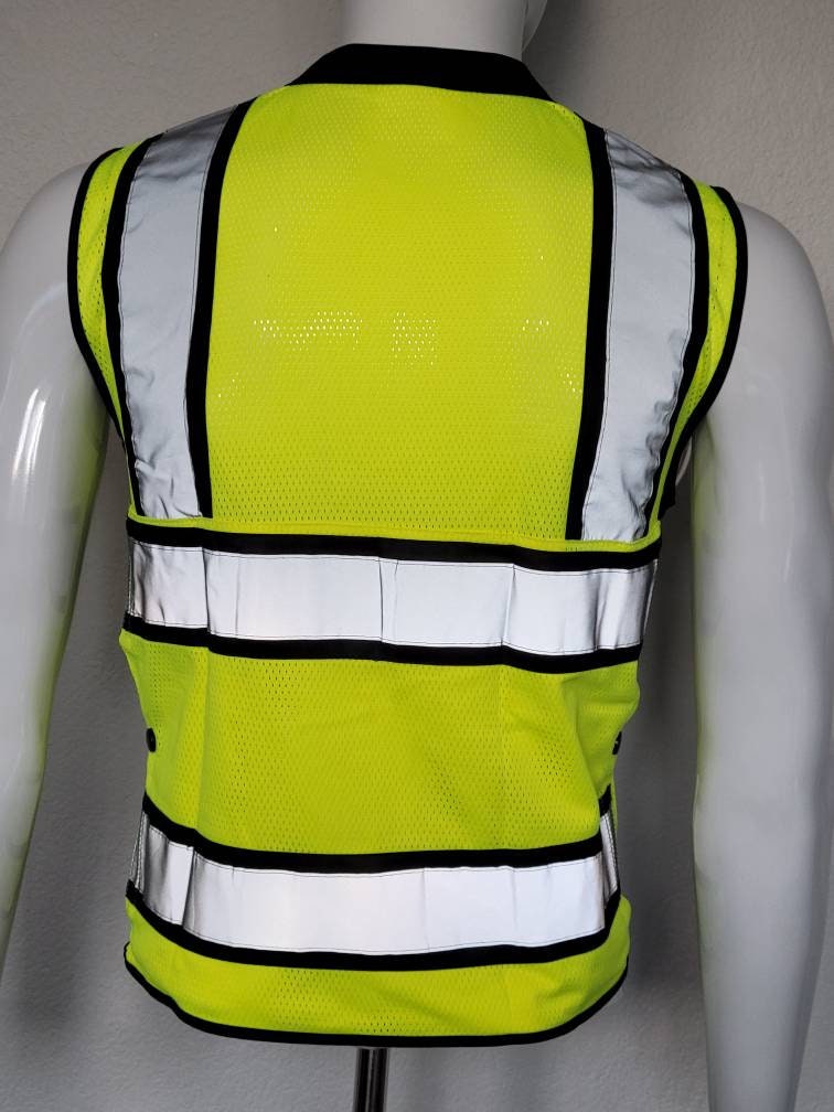 Yellow Superior Surveyor Safety Vest With Rear Tablet Pocket - Etsy