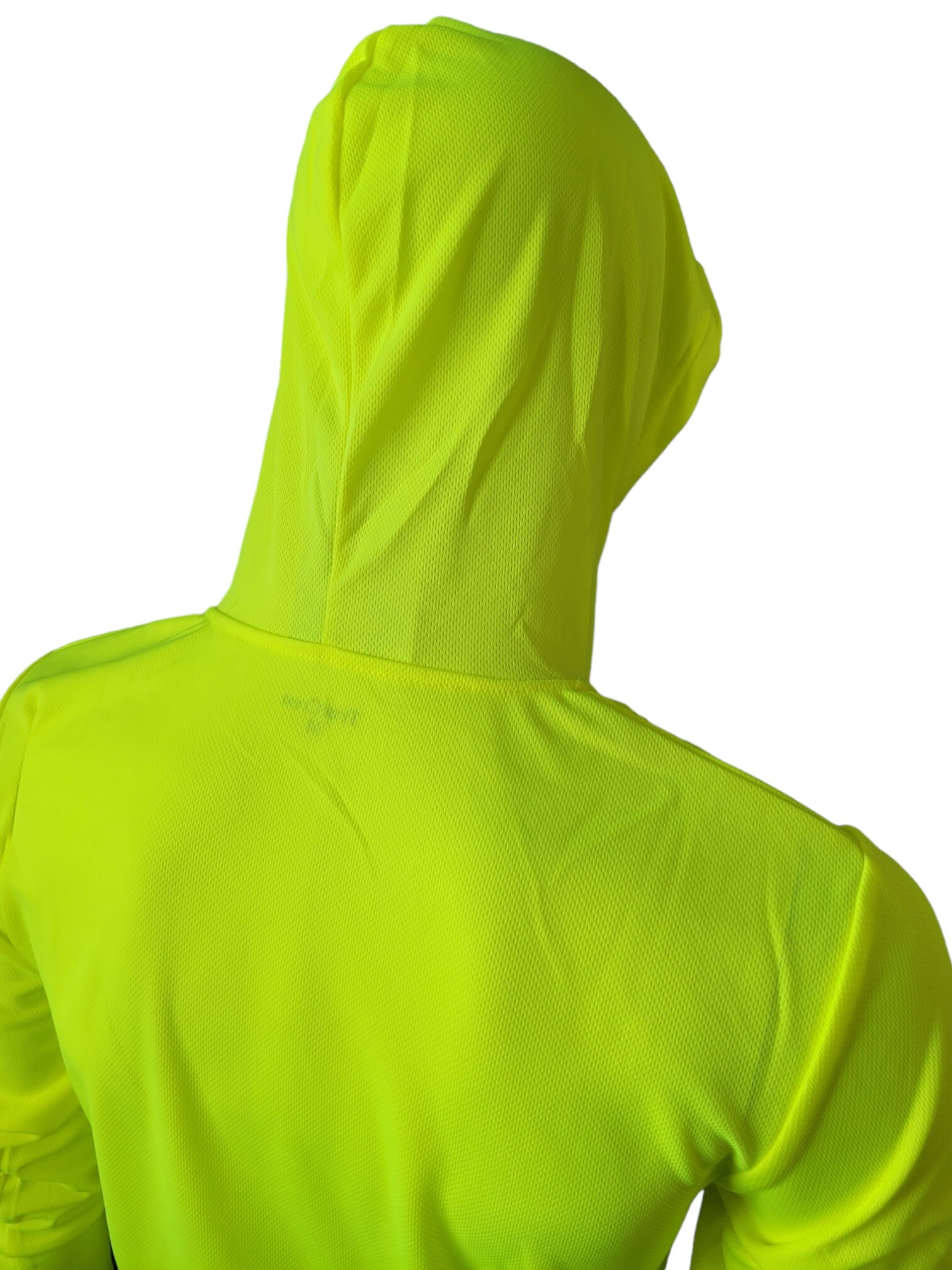 Green HI-VIS Long Sleeve Shirt With Hoodie - Etsy