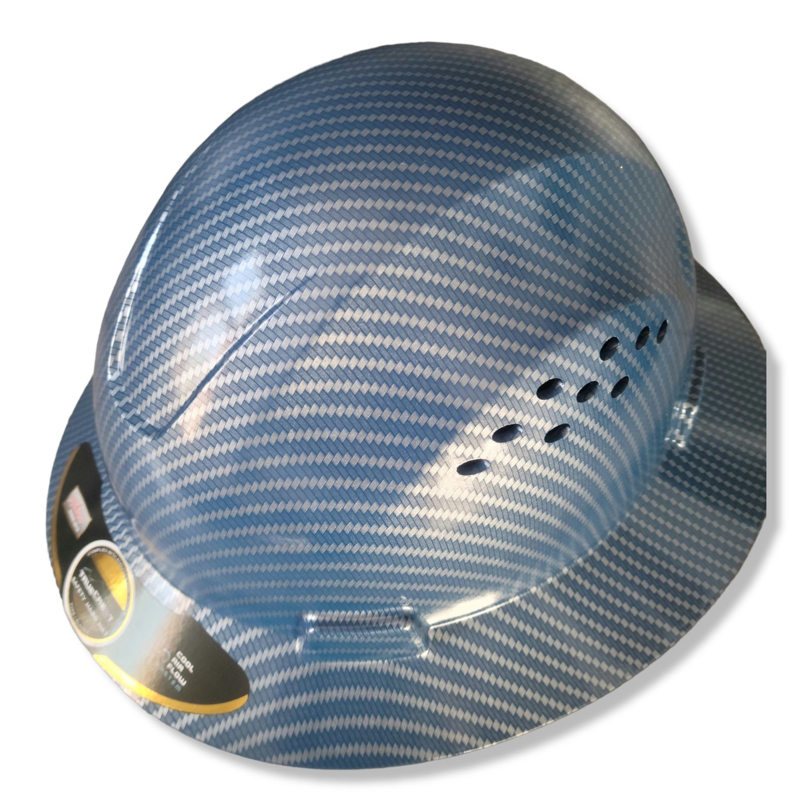Blue Full Brim Fiberglass Hydro Dipped Hard Hat Free Shipping - Etsy