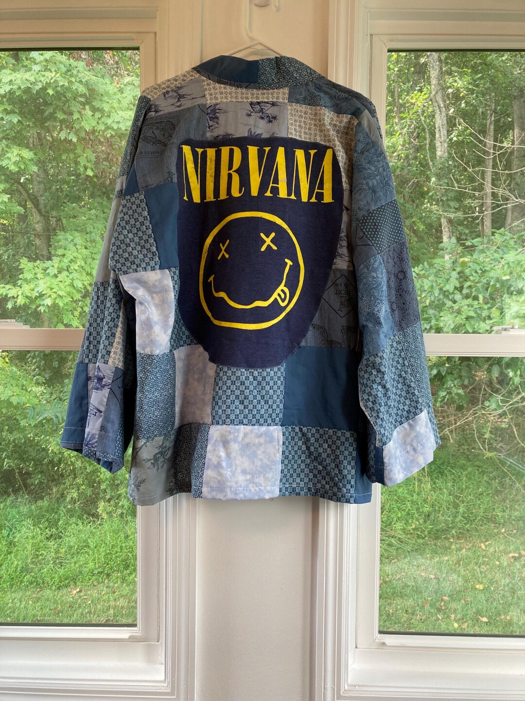 Nirvana Inspired Patchwork Short Kimono Jacket - Etsy