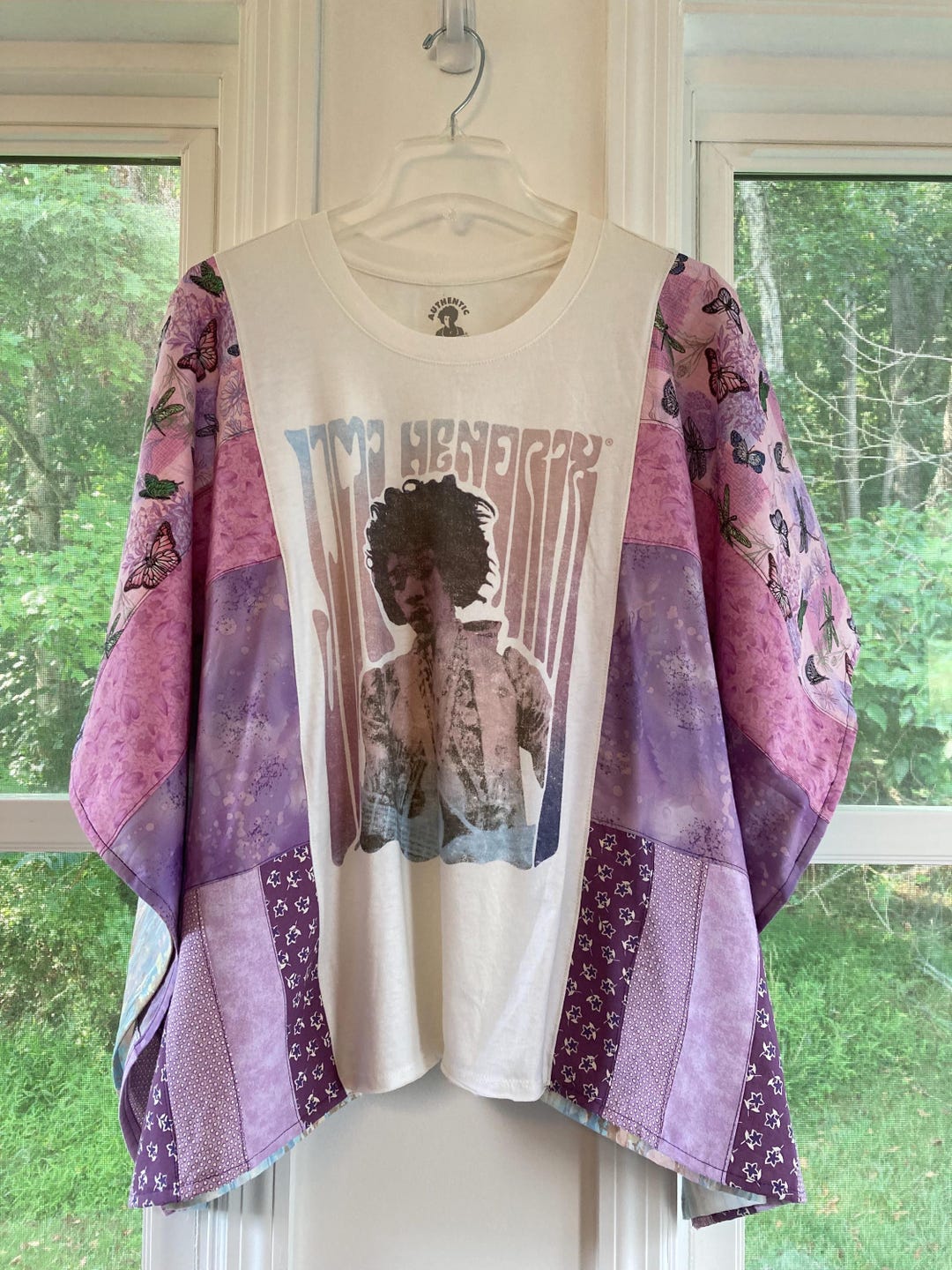 Jimi Hendrix Inspired Patchwork T Shirt Poncho Top - Etsy