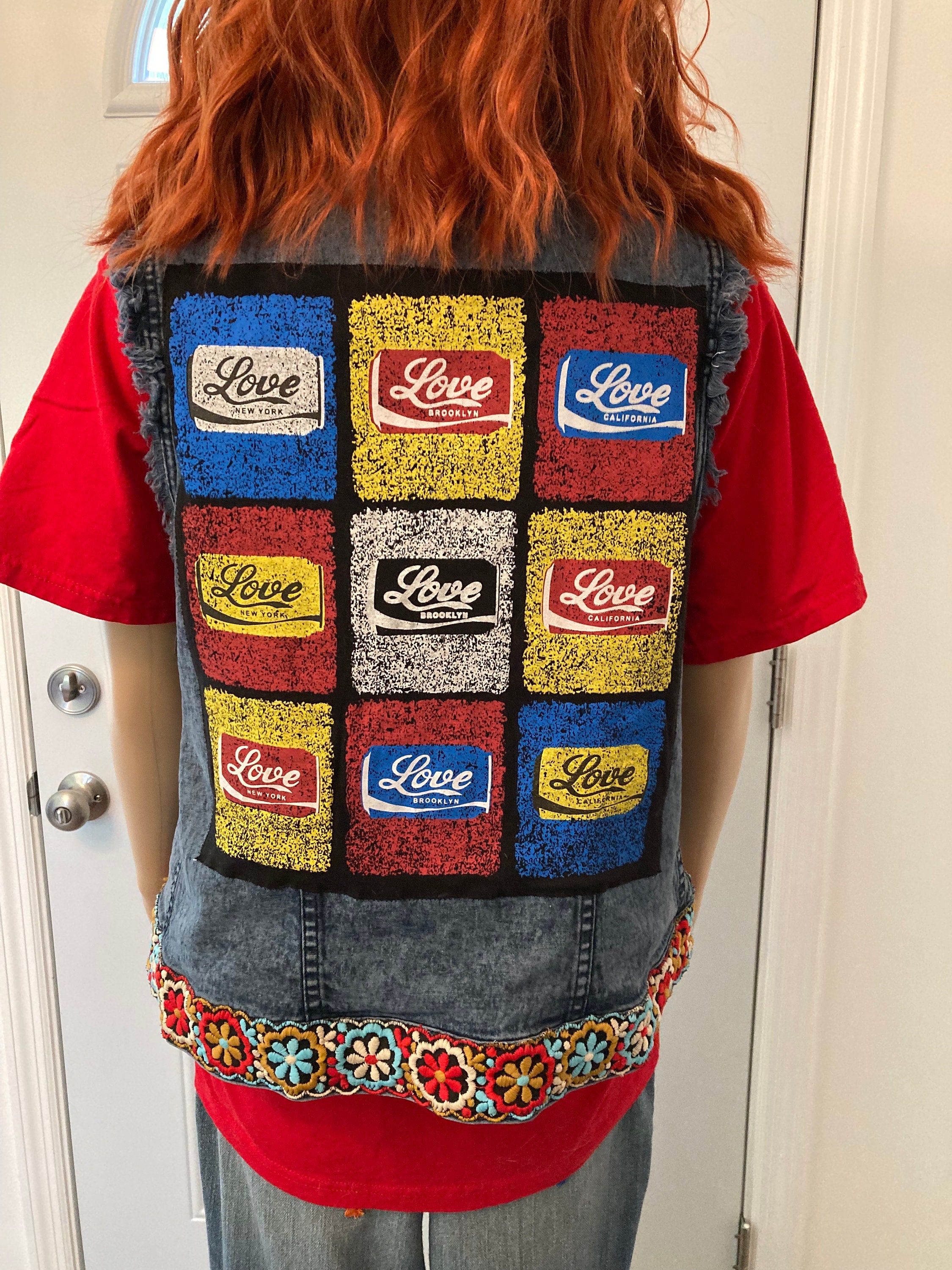 Beatles Yellow Submarine Inspired Pop Art Denim Vest - Etsy