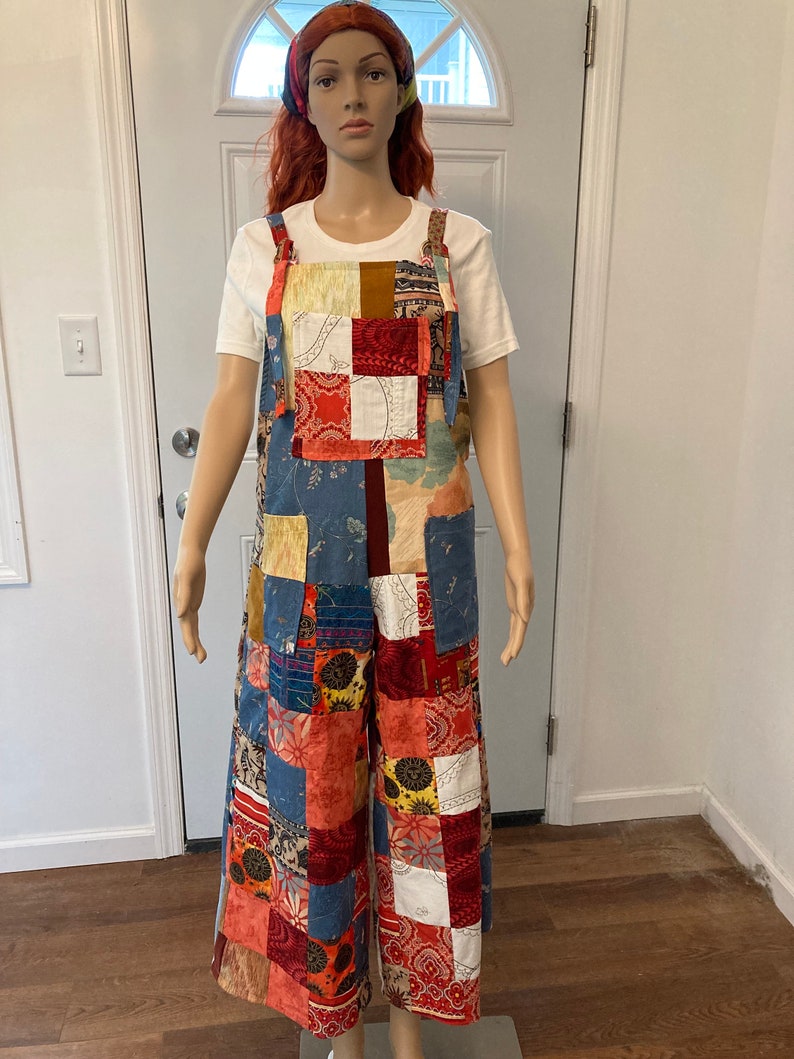 Patchwork Overalls - Etsy
