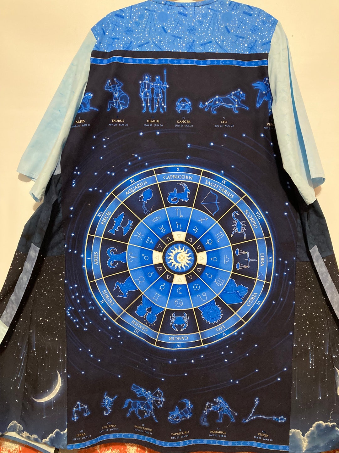 Zodiac Themed Patchwork Robe - Etsy
