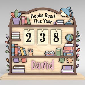 Personalized Books Read This Year Counter Svg, Books Tracker Sign Svg ...