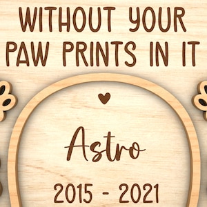 Personalized Custom Pet Loss Sign SVG, Dog Memorial Sign Svg, Loss of ...