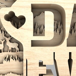 Multilayer Best Dad Ever Scene Art SVG, Hunting Dad Svg, Hunting Scene ...