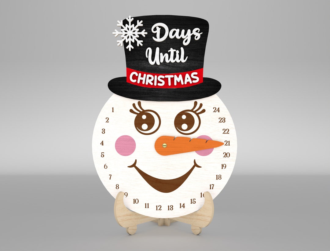 Snowman Christmas Countdown Calendar Svg, Days Until Christmas Svg ...