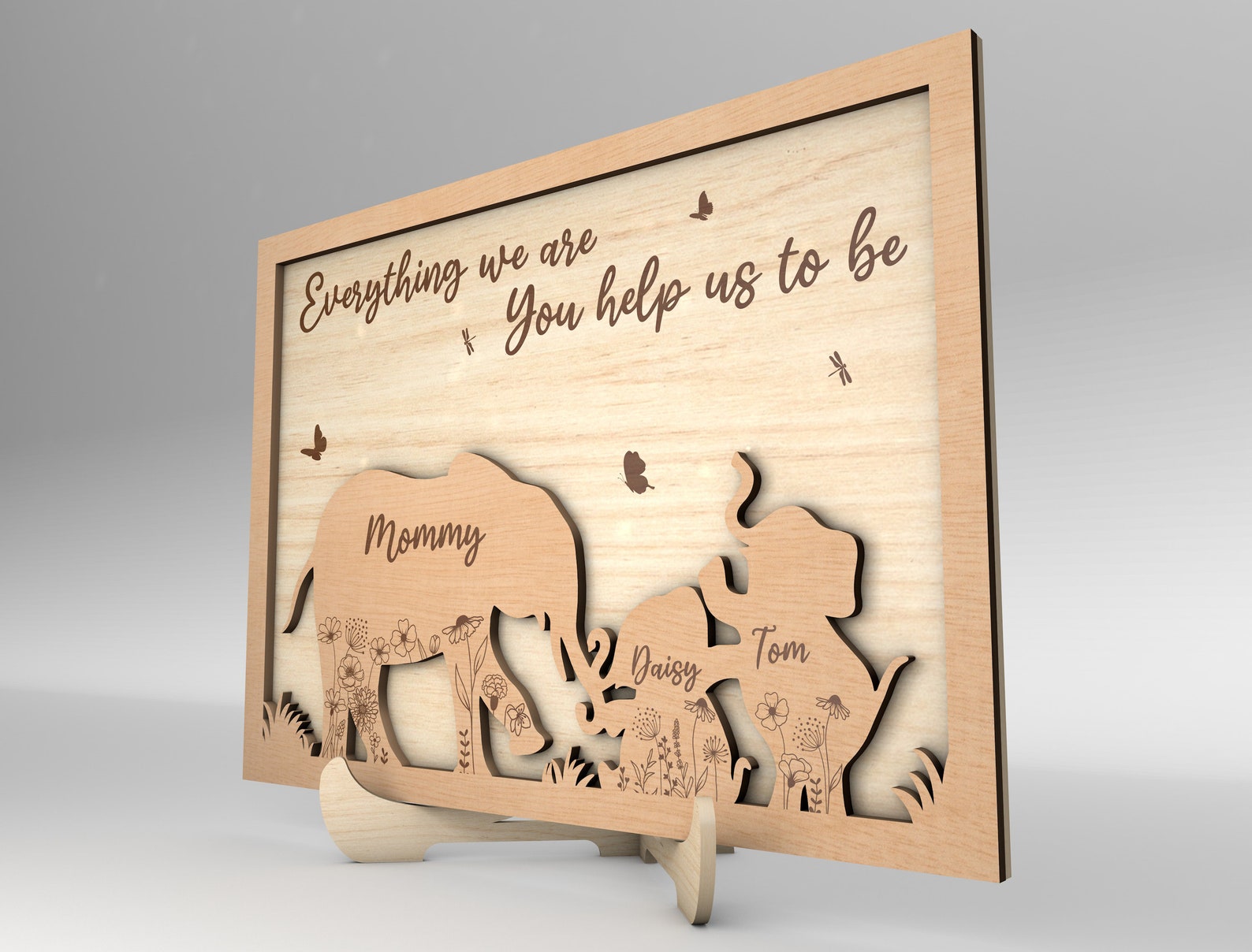 Personalized Elephant Mom and Baby Sign SVG, Gift for Mom,mothers Day ...