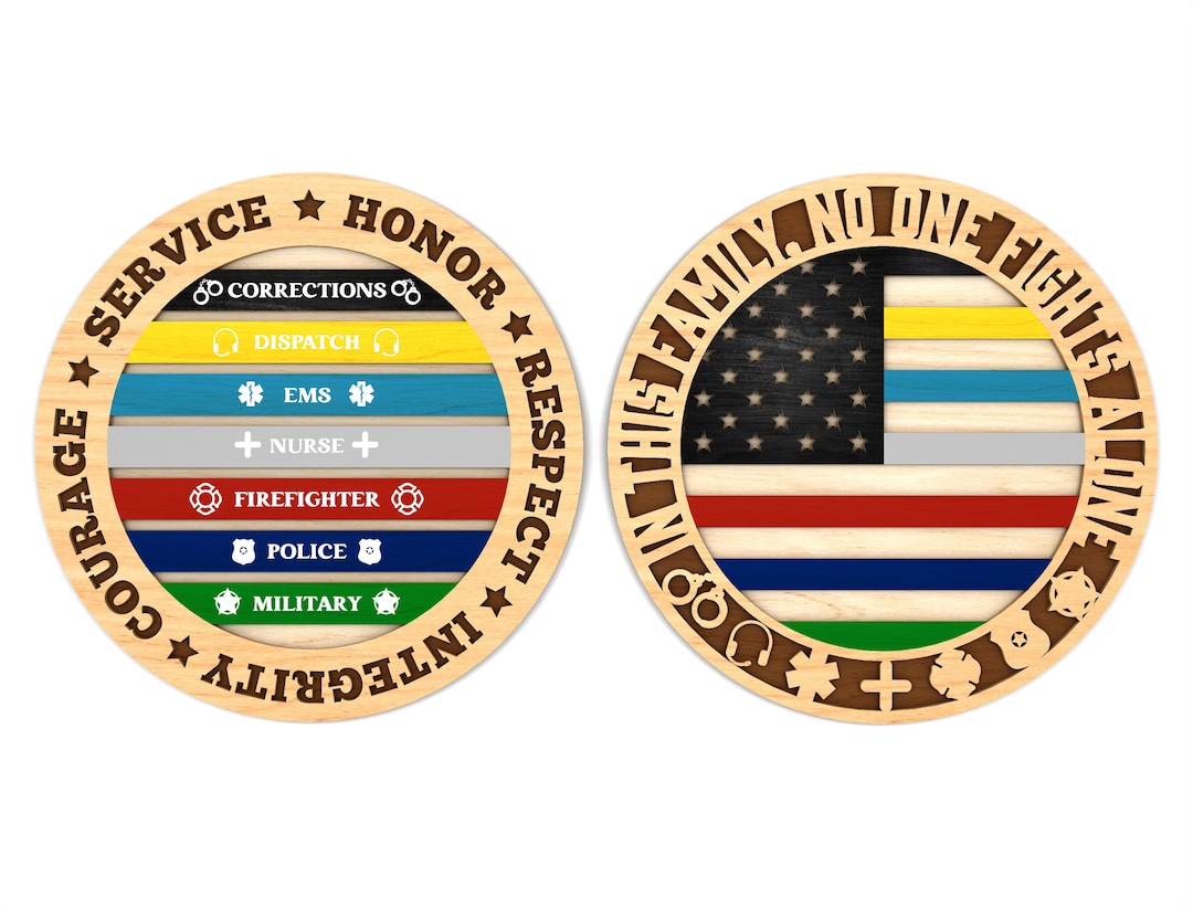 Multilayer Honoring First Responder Svg, Military With Patriotic Svg ...