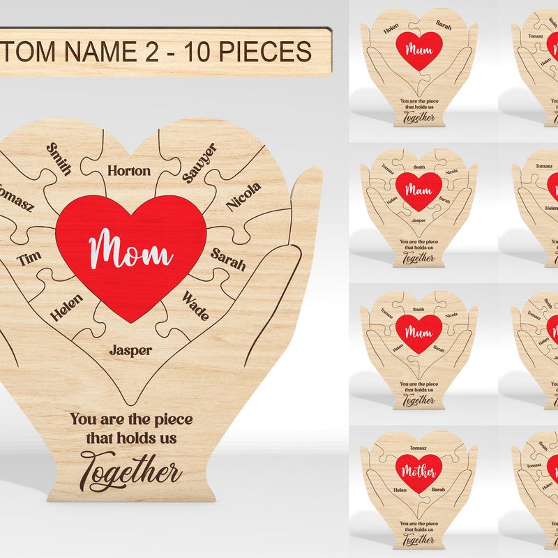 Mom Kids Puzzle Sign - Etsy