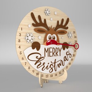Reindeer Christmas Countdown Calendar Svg, Days Until Christmas Svg ...