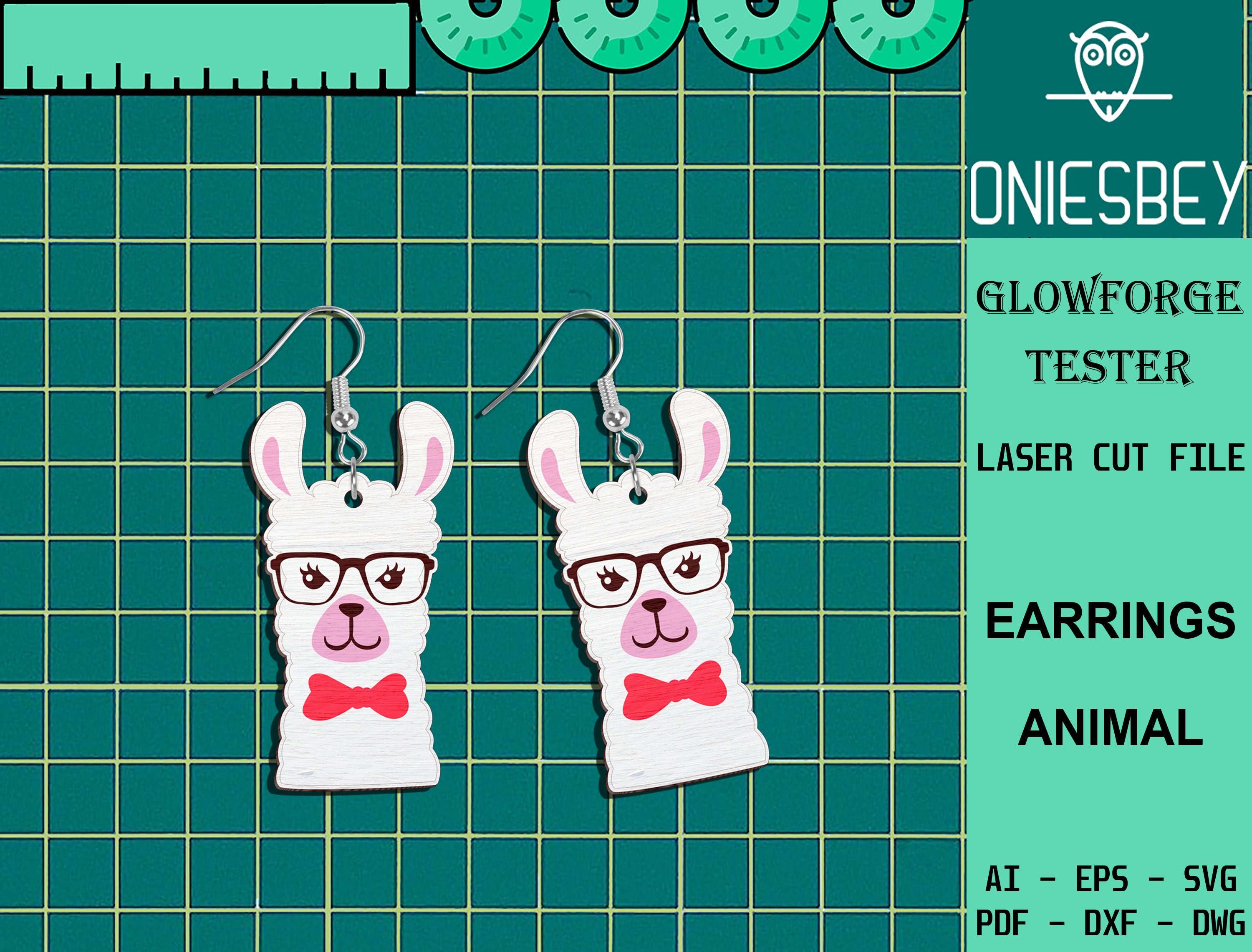 Cute Llama Earrings Svg Bundle, Llama Alpaca Svg, Earrings Laser Cut ...