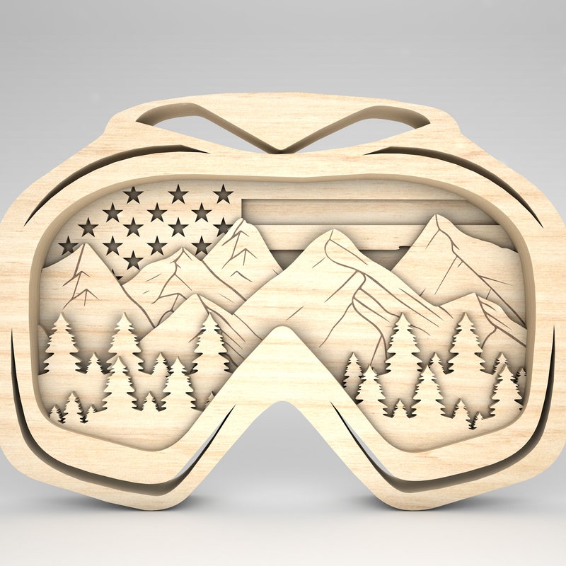 Laser Cut Ski Scene - Etsy