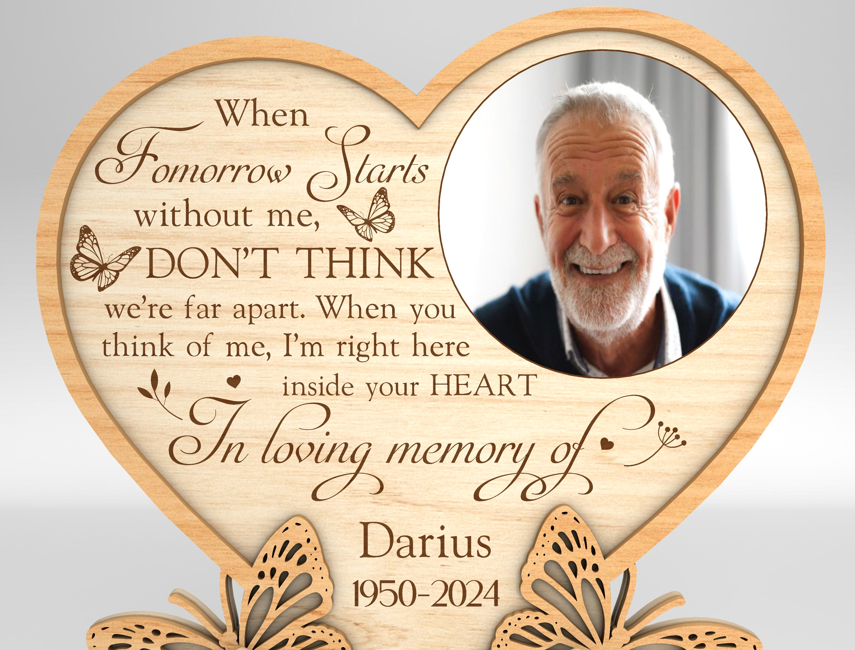 Personalized Dad Memorial Sign SVG, Butterfly Memorial Sign Svg,loss of ...
