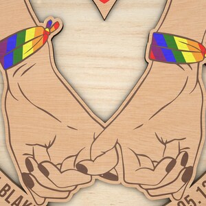 Personalized Pinky Promise,from Our First Kiss Wood Sign SVG, LGBTQ ...