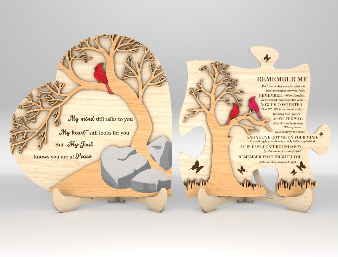 Cardinal Bird Memorial Sign SVG, Memorial Sign Svg, Loss of Loved One ...