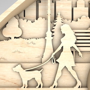 Multilayer Dog Scene Art Svg, 3D Layered Dog Art Svg, Puppy Svg, 10 ...