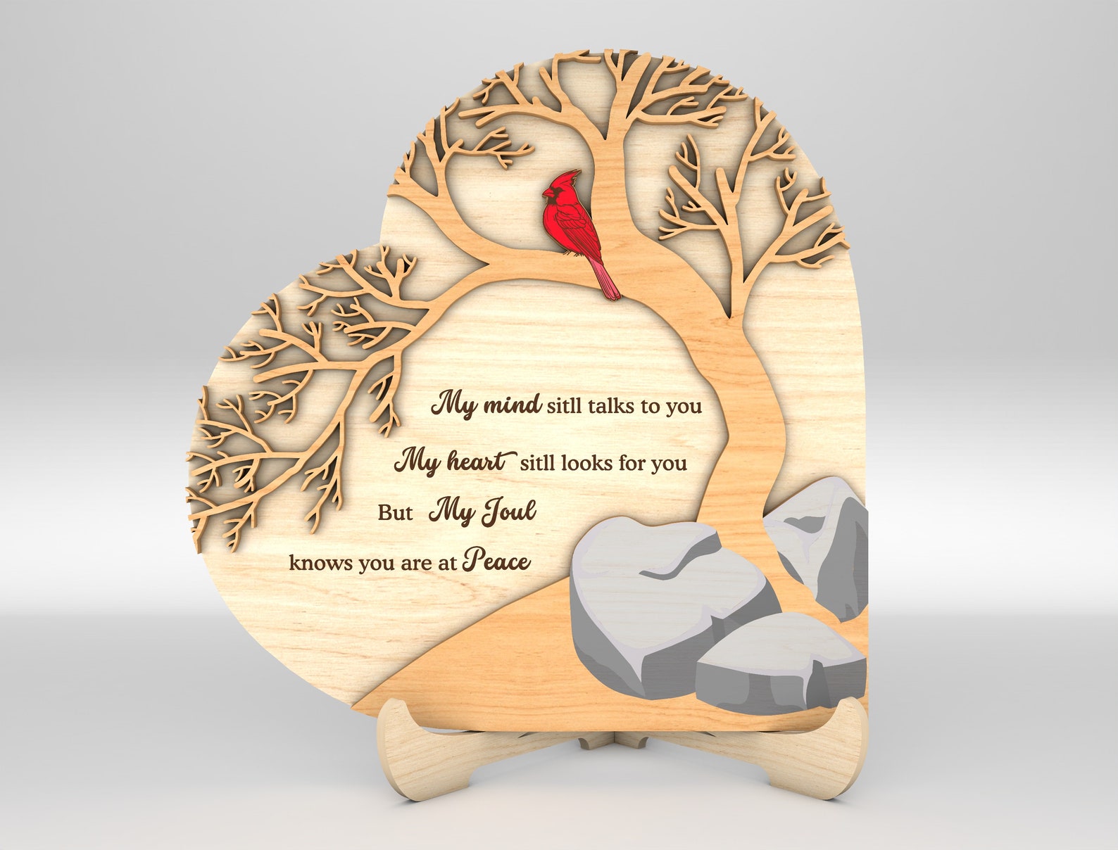 Cardinal Bird Memorial Sign SVG, Memorial Sign Svg, Loss of Loved One ...