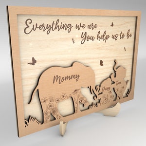 Personalized Elephant Mom and Baby Sign SVG, Gift for Mom,mothers Day ...