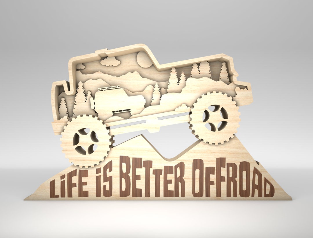 Multilayer off Road Vehicle SVG, Monster Truck Svg, Monster Car Scene ...