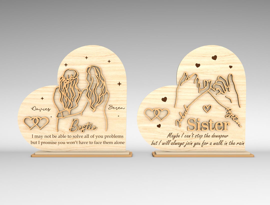 Personalized Bestie Hands Heart Sign Svg,gift for Bestie,best Friend ...