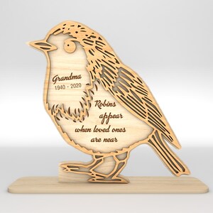 Personalized Angel Memorial Sign SVG, Robin Bird Memorial Sign Svg,loss ...