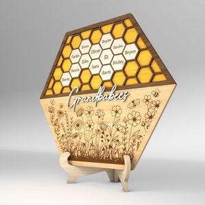 Personalized Bee Hive Family Tree Sign SVG, Grandbabees Sign Svg, Gift ...