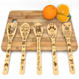 Dog Wooden Spoons Svg, Dog Lovers Svg, Kitchen Gift Svg, Spoon ...