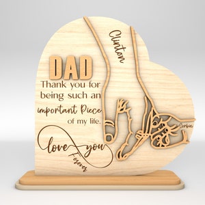 Personalized Dad and Kid Hand Heart Stand Decor SVG, Heart Sign Svg ...