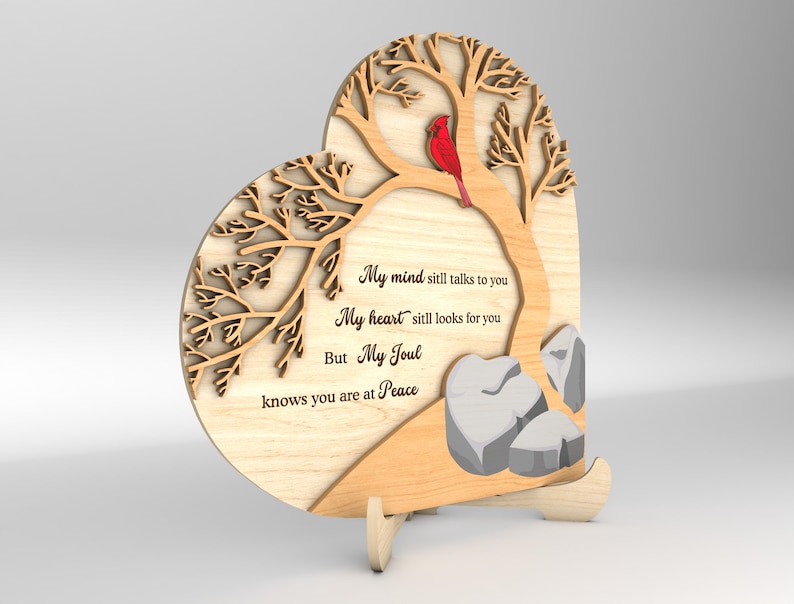 Cardinal Bird Memorial Sign SVG, Memorial Sign Svg, Loss of Loved One ...