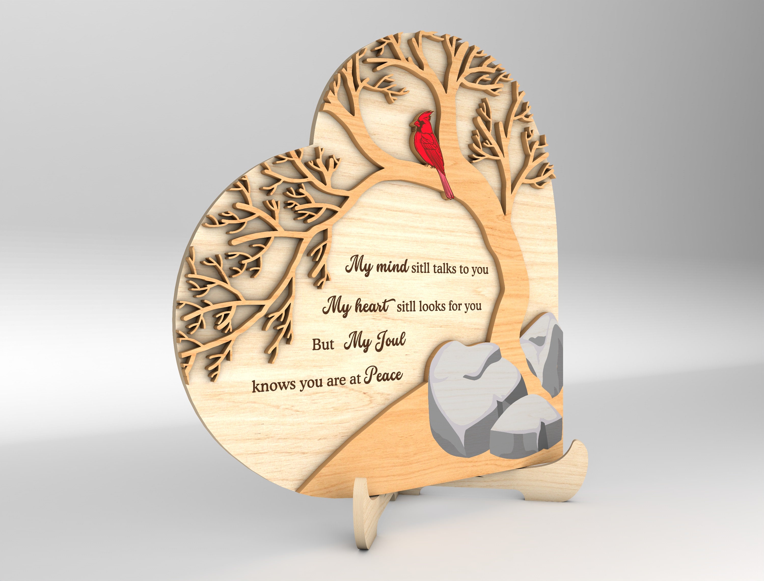 Cardinal Bird Memorial Sign SVG, Memorial Sign Svg, Loss of Loved One ...