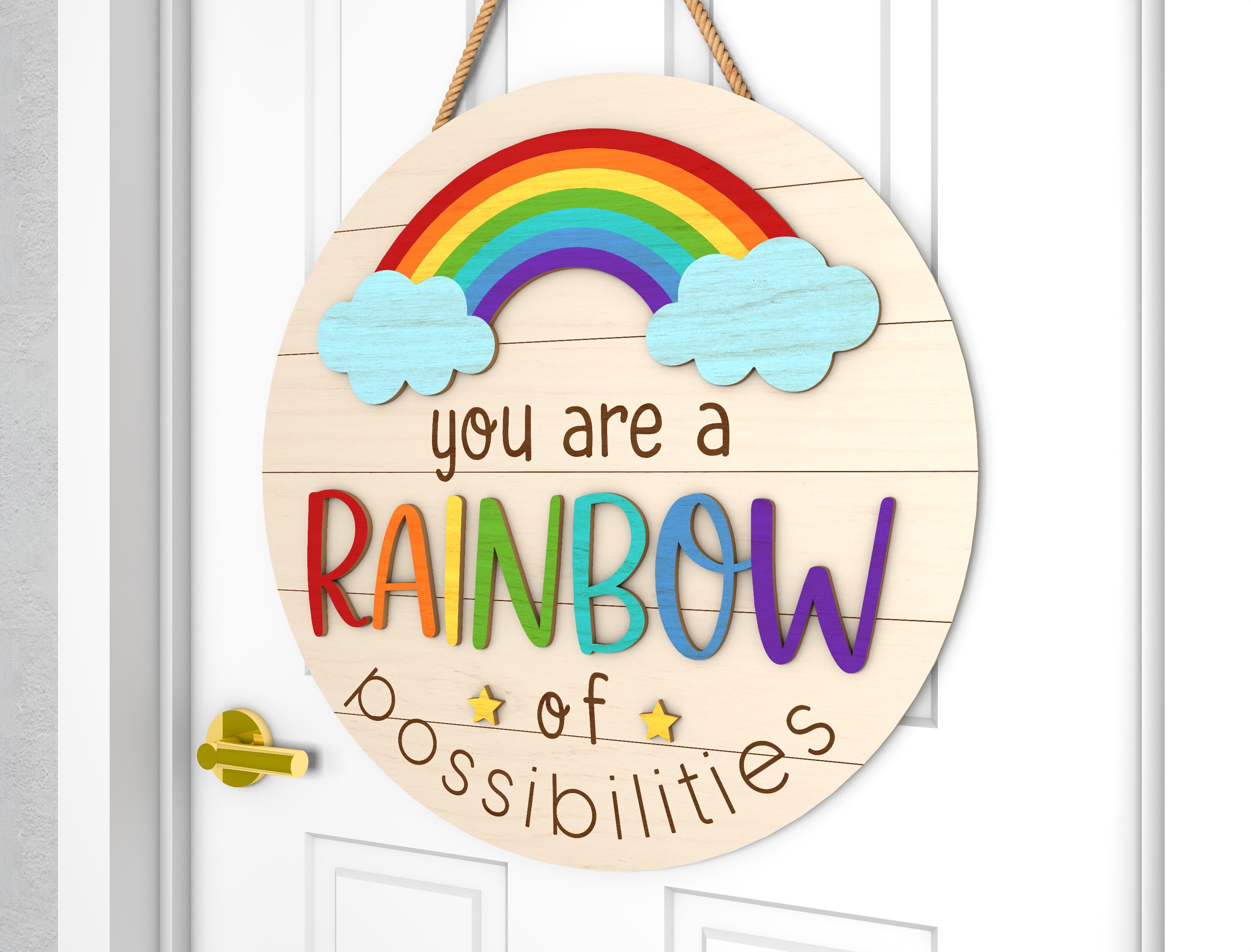 You Are a Rainbow of Possibilities Round Sign SVG, Rainbow Svg, Welcome ...
