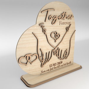 Personalized Couple Hands Together Forever Sign SVG, Gift for Couple ...