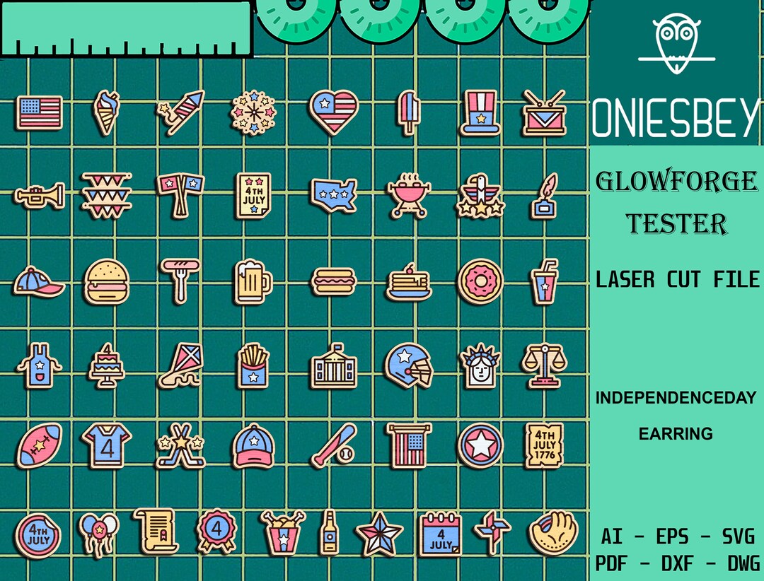 Independence Day Stud Earrings Svg Bundle, Earring Svg, 4th of July Svg ...