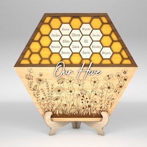 Personalized Bee Hive Family Tree Sign SVG, Grandbabees Sign Svg, Gift ...