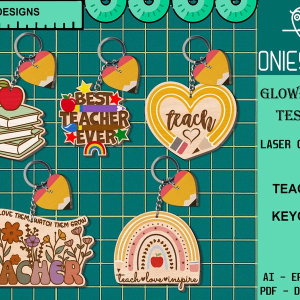 Teacher Keychain - Etsy