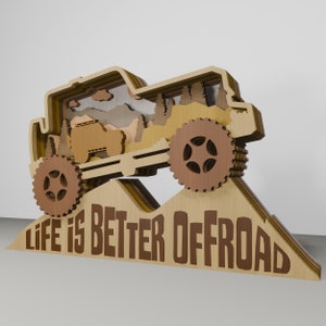 Multilayer off Road Vehicle SVG, Monster Truck Svg, Monster Car Scene ...