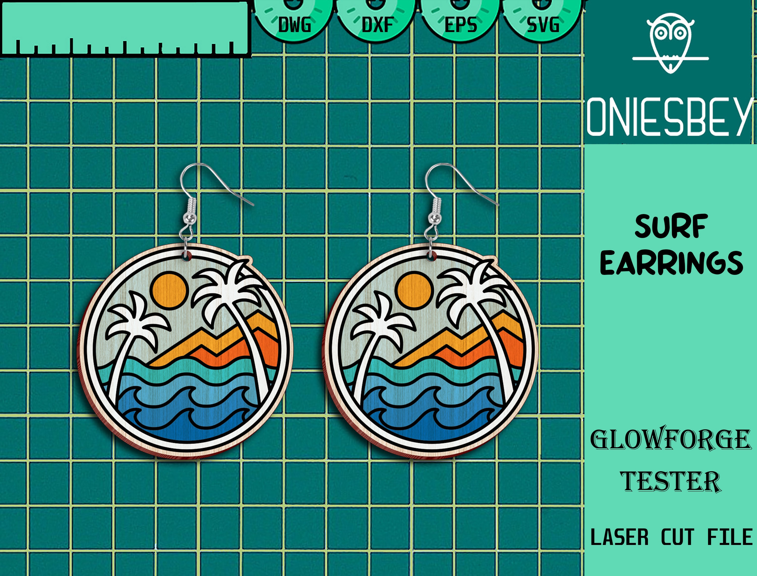 Surf Earrings Svg Bundle, Gift for Her, Hello Summer Svg, Beach Life ...