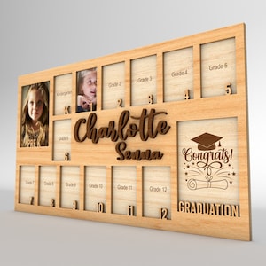 Personalized School Year Photo Frame Svg, Pre K to Graduation School ...
