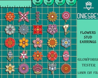 Geometric Stud Earring Svg Bundle, Geometric Stud Earrings Laser Cut File, Geometric Earring SVG ...