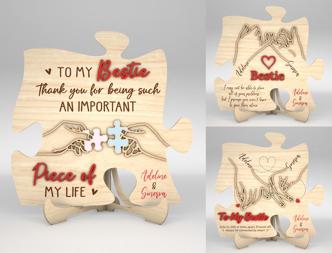 Personalized Bestie Hands Puzzle Sign Svg,gift for Bestie,best Friend ...