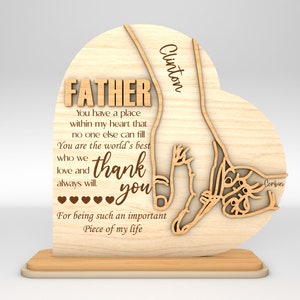 Personalized Dad and Kid Hand Heart Stand Decor SVG, Heart Sign Svg ...