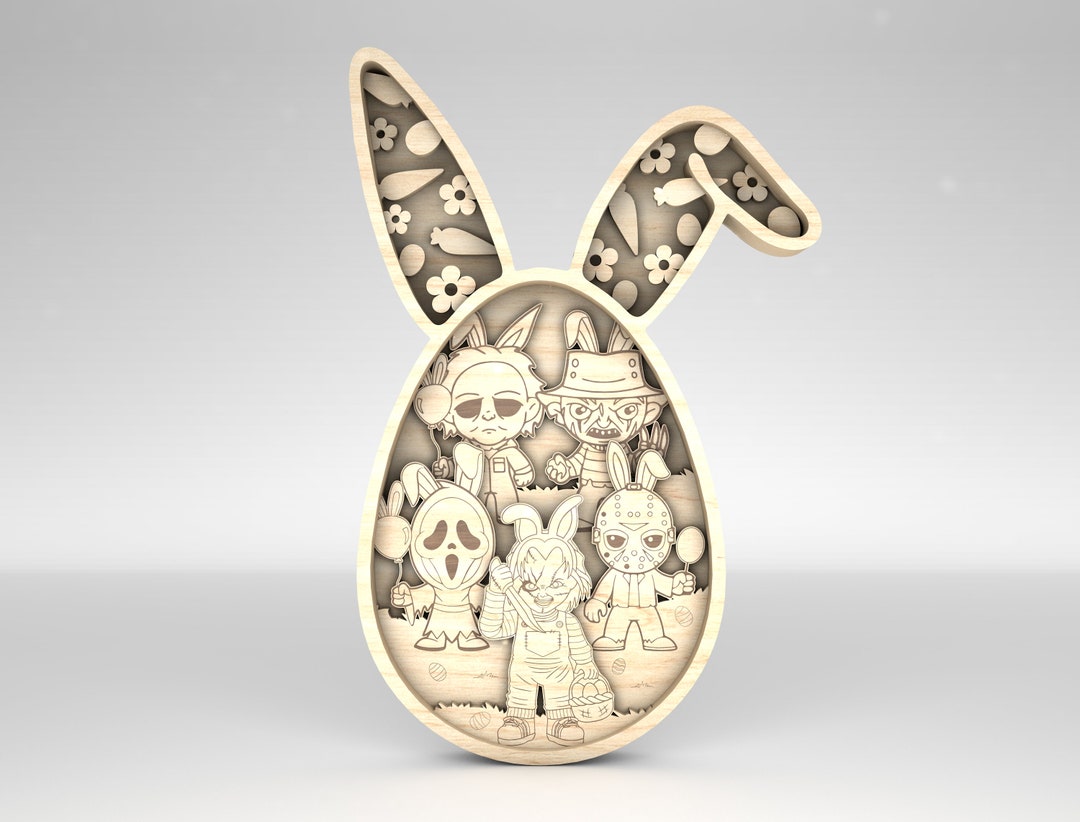 Multilayer Horror Easter SVG, Easter Day Svg, Horror Characters Svg ...