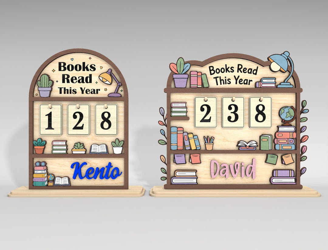 Personalized Books Read This Year Counter Svg, Books Tracker Sign Svg ...