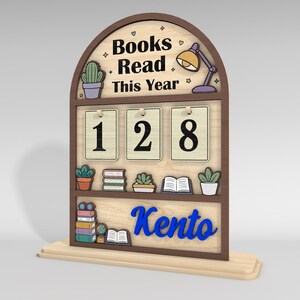 Personalized Books Read This Year Counter Svg, Books Tracker Sign Svg ...